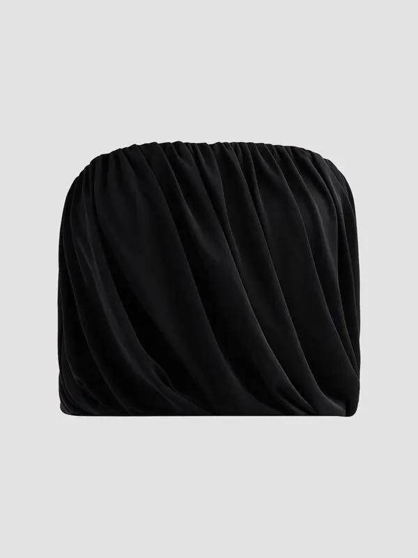 Cinq À Sept Calden Strapless Crop Top - Black