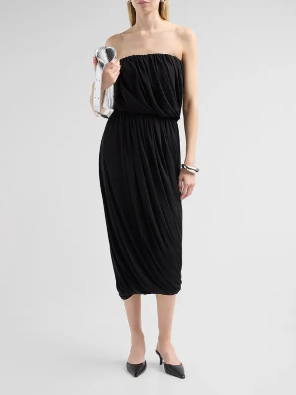 Cinq À Sept Calden Strapless Crop Top - Black