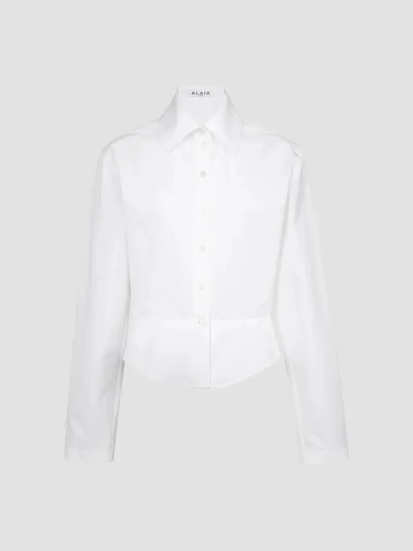 Alaïa Basque Poplin Cotton Shirt