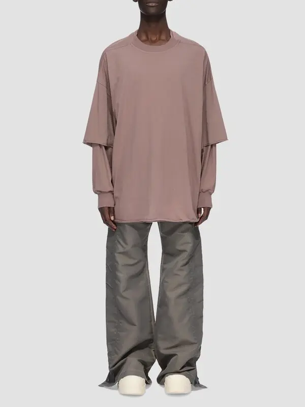 Rick Owens Tommy Hustler Cotton Layered Sweatshirt