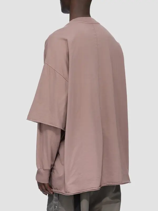 Rick Owens Tommy Hustler Cotton Layered Sweatshirt