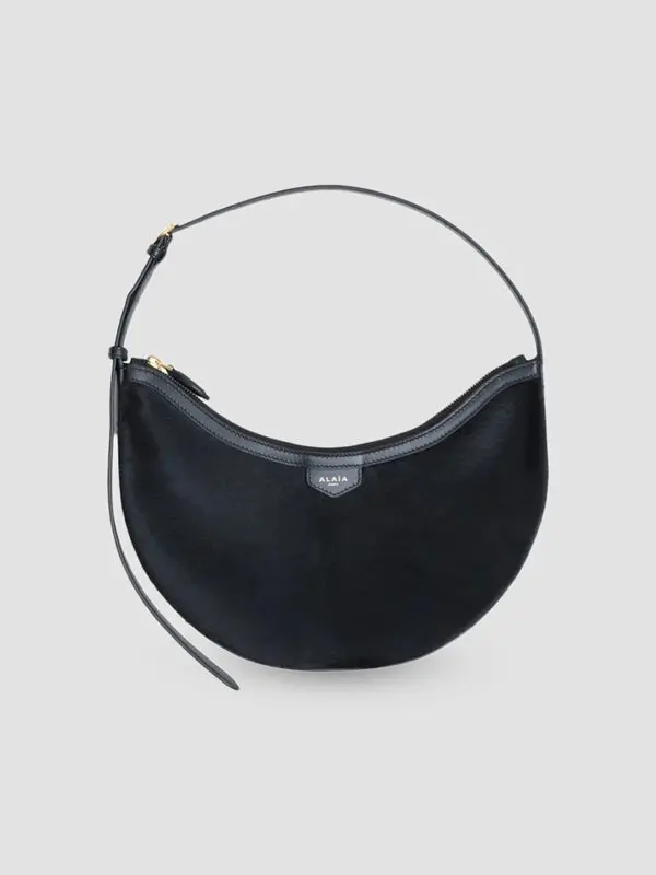 Alaïa One Piece Demi-lune Calf Hair Shoulder Bag - Noir