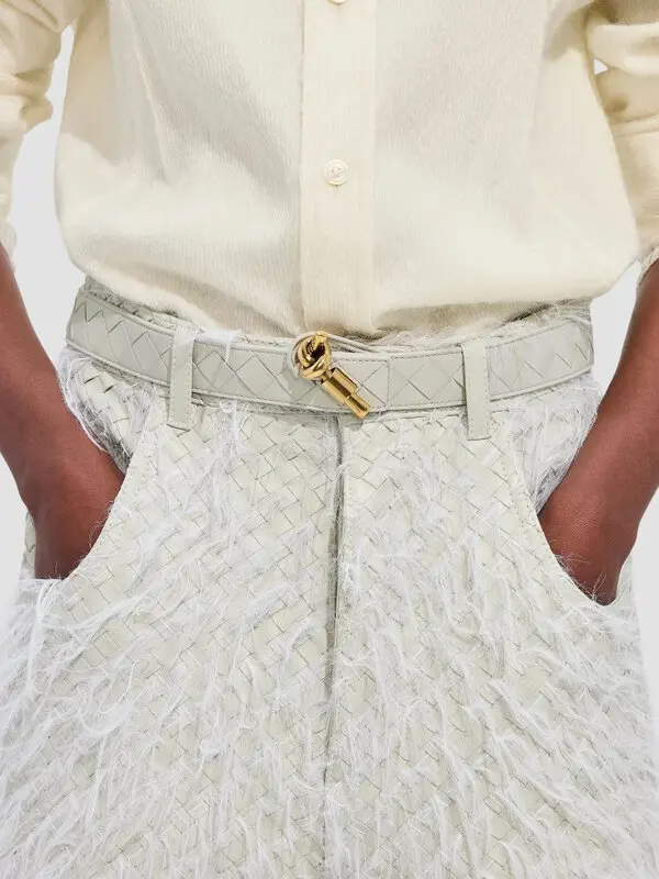 Bottega Veneta Knot-buckle Intrecciato Nappa Leather Belt
