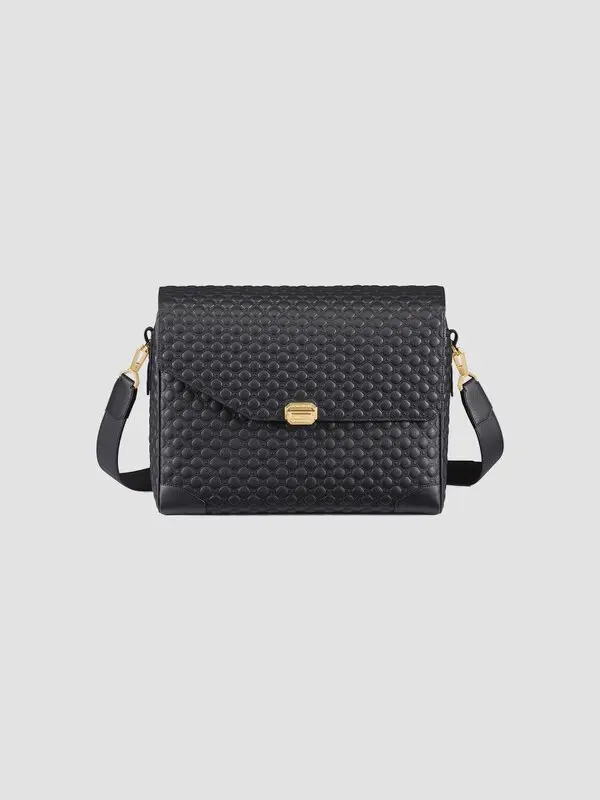 Stefano Ricci Handmade Calfskin Leather Messenger Bag - Black