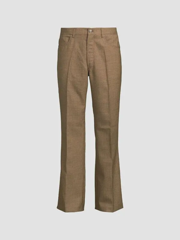 SECOND / LAYER Valluco Glen Plaid Wool Trousers