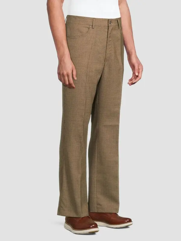 SECOND / LAYER Valluco Glen Plaid Wool Trousers