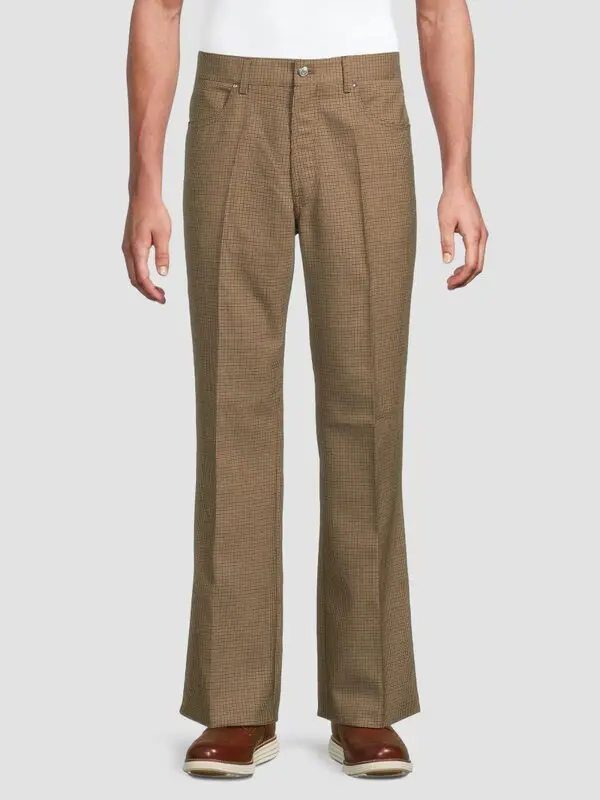 SECOND / LAYER Valluco Glen Plaid Wool Trousers