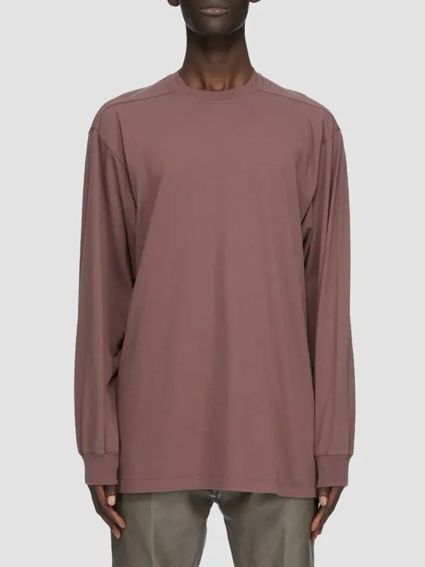 Rick Owens Jumbo Oversized Long-sleeve Cotton T-shirt