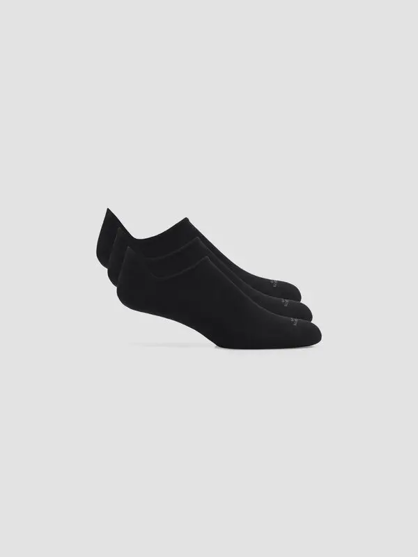 Marcoliani Invisible No-show Socks 3-pack - Black