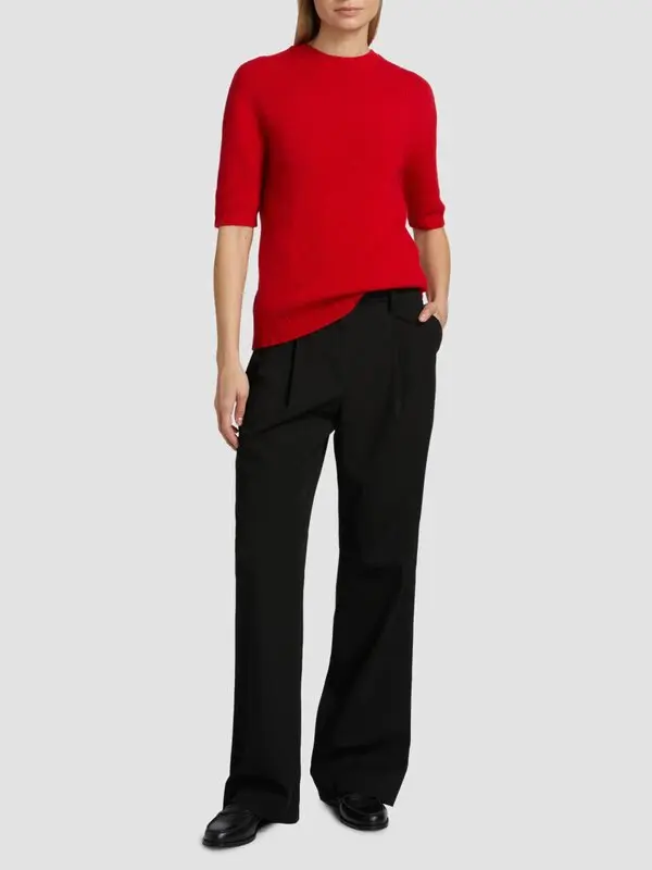 Fabiana Filippi Gauzed Cashmere Short-sleeve Sweater