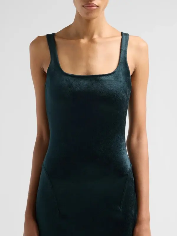 Alaïa Velvet Fitted Midi Dress