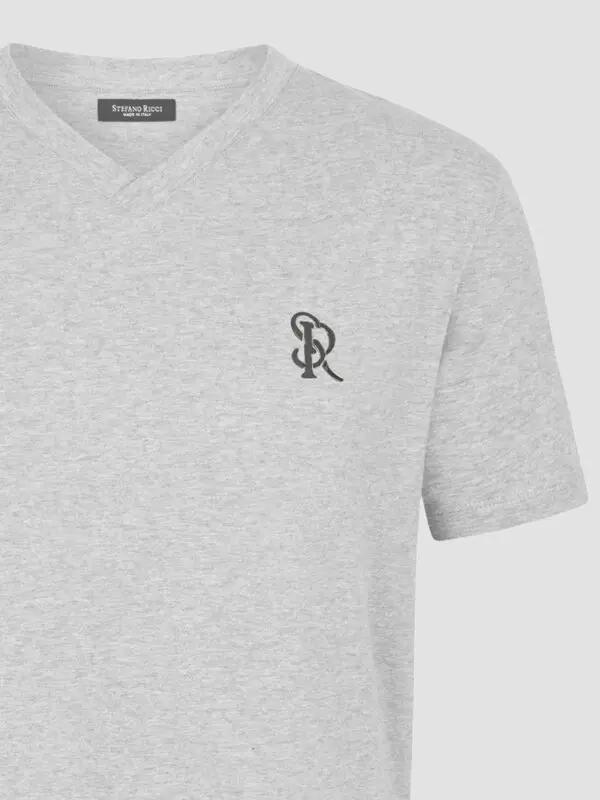 Stefano Ricci Cotton V-neck T-shirt