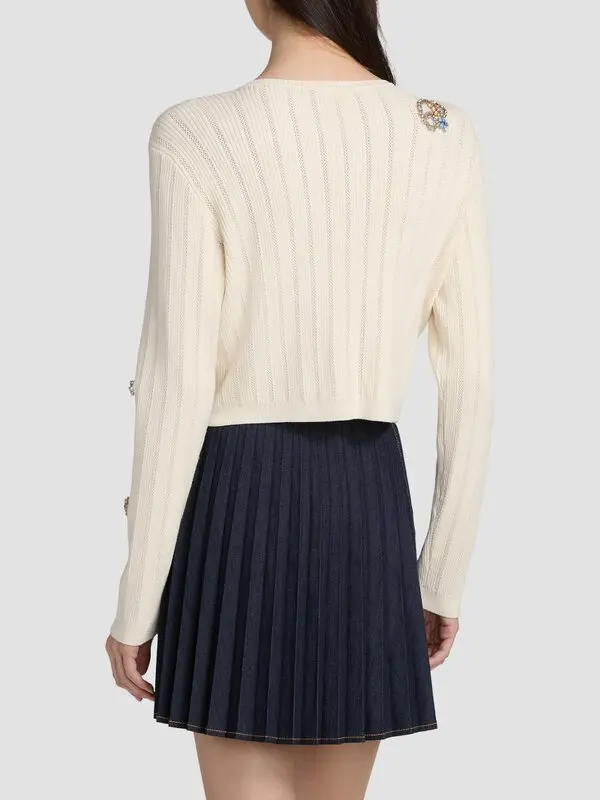 Cinq À Sept Allison Embellished Cardigan - Ivory Multi