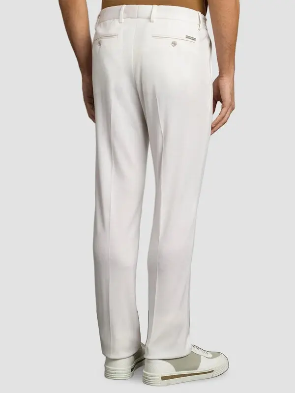 Stefano Ricci Alpha Yarn Cashmere Trousers - White