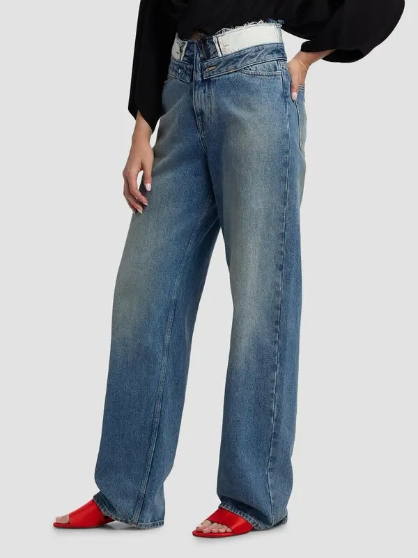 MAISON MARGIELA Deconstructed High-rise Straight-leg Jeans