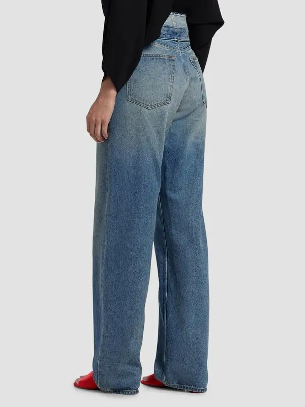 MAISON MARGIELA Deconstructed High-rise Straight-leg Jeans