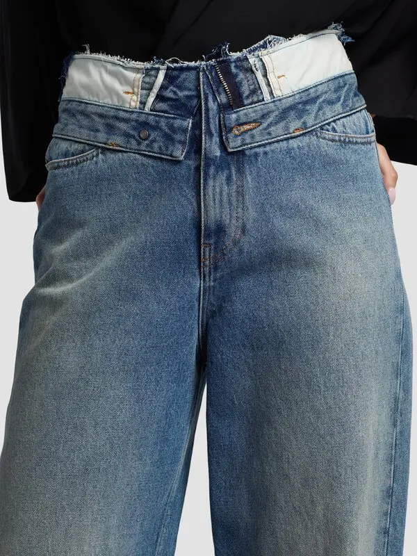 MAISON MARGIELA Deconstructed High-rise Straight-leg Jeans