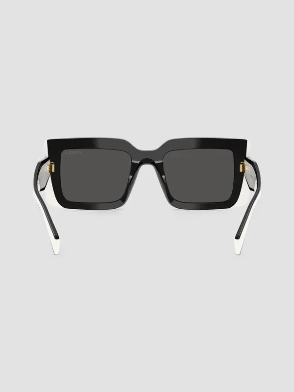 Prada 52mm Rectangular Sunglasses - Black