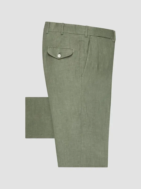 Stefano Ricci Wool And Linen Blend Trousers