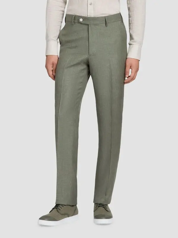 Stefano Ricci Wool And Linen Blend Trousers