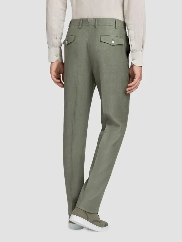 Stefano Ricci Wool And Linen Blend Trousers