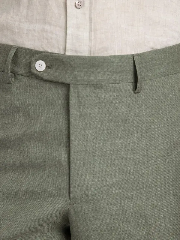 Stefano Ricci Wool And Linen Blend Trousers
