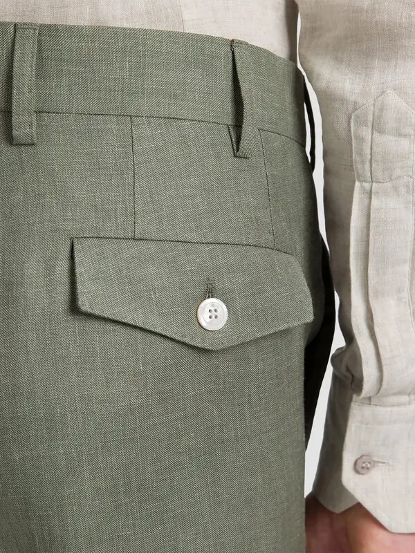 Stefano Ricci Wool And Linen Blend Trousers