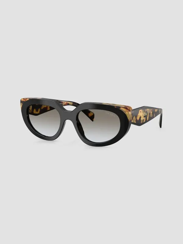 Prada 54mm Oval Sunglasses - Grey