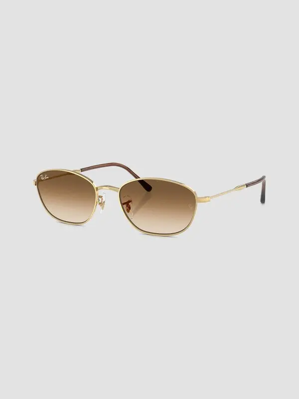 Ray-ban 0rb3749 55mm Geometric Sunglasses - Gold Flash