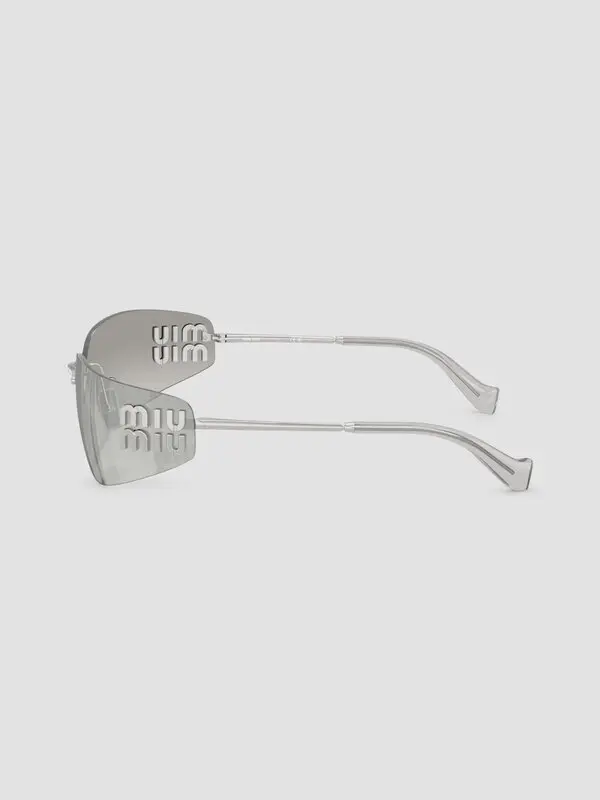 Miu Miu 75mm Rimless Wrap Sunglasses