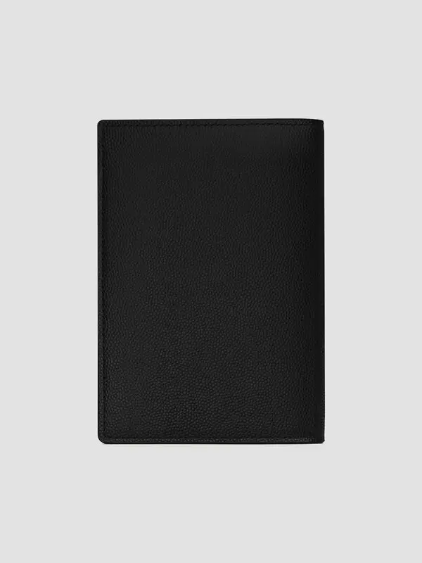 Saint Laurent Cassandre Passport Holder In Leather