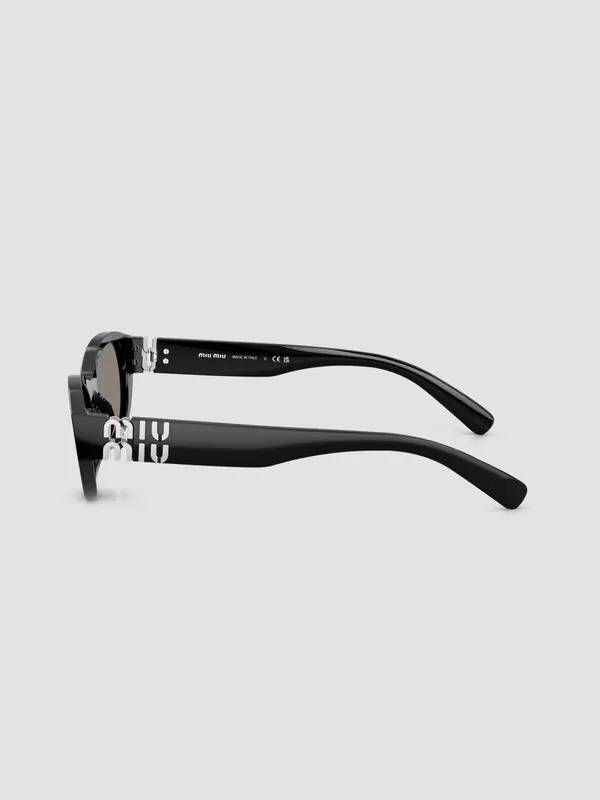 Miu Miu 53mm Geometric Sunglasses - Black