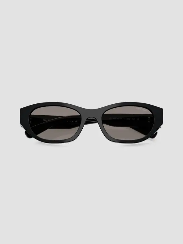 Miu Miu 53mm Geometric Sunglasses - Black