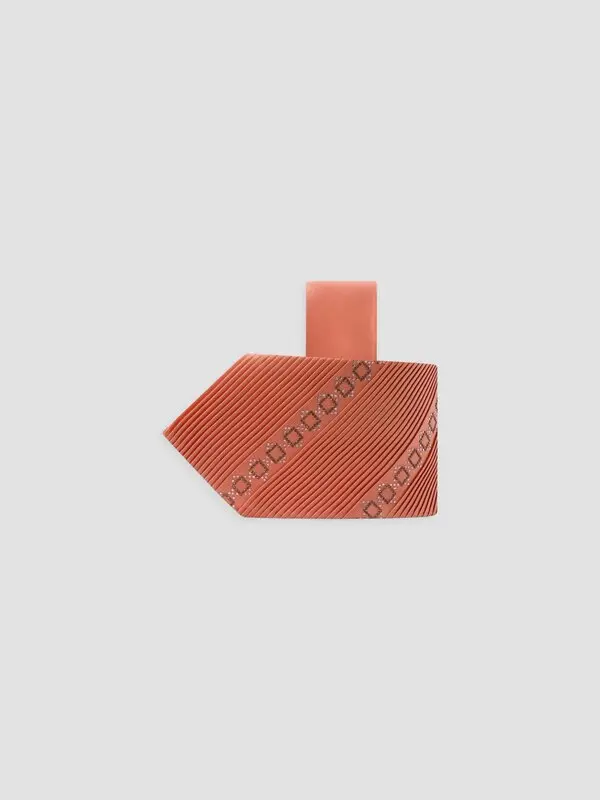 Stefano Ricci Pleated Tie - Orange