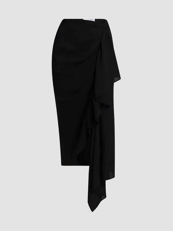 Michael Kors Cascade Virgin Wool Midi-skirt