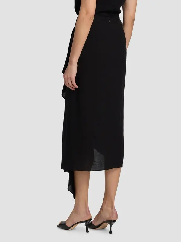 Michael Kors Cascade Virgin Wool Midi-skirt