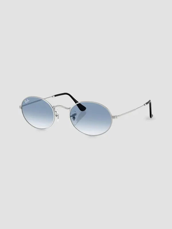 Ray-ban Rb3547 54mm Oval Sunglasses - Gradient Blue Silver
