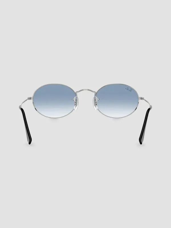 Ray-ban Rb3547 54mm Oval Sunglasses - Gradient Blue Silver