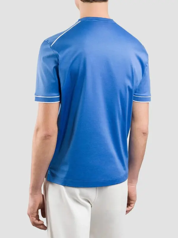 Stefano Ricci Jersey Knit Crewneck T-shirt - Blue
