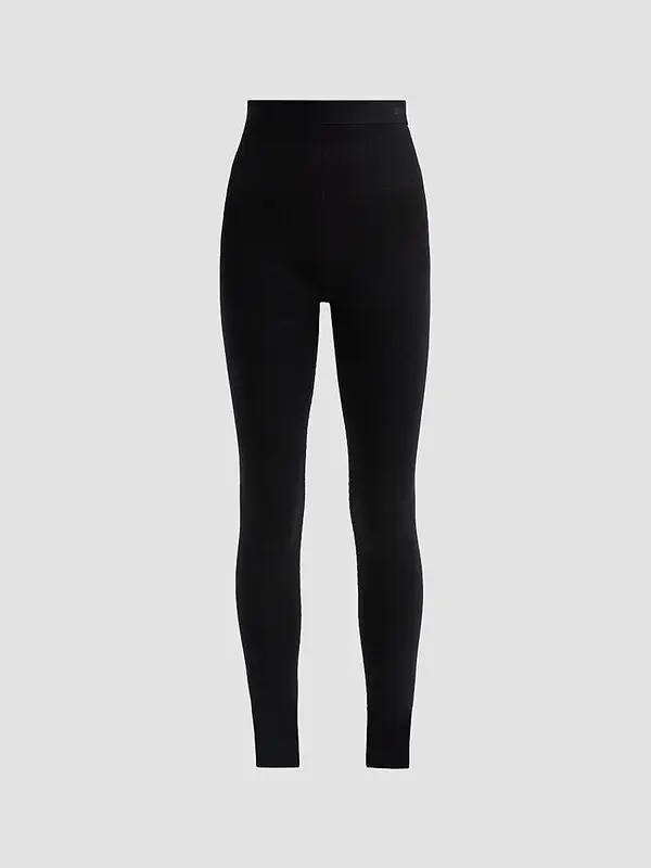 Bottega Veneta Seamless Wool Leggings - Nero