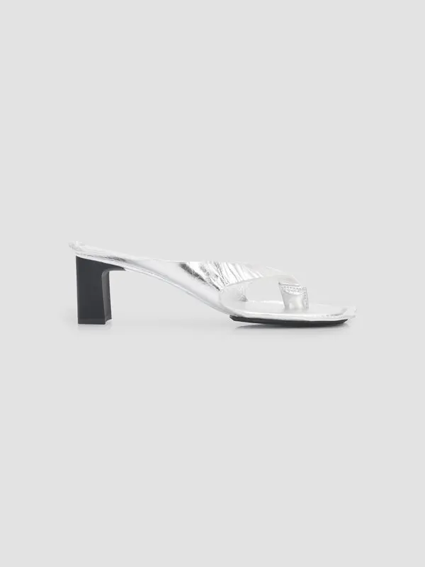 MAISON MARGIELA Anatomic 60mm Leather Mules - Silver