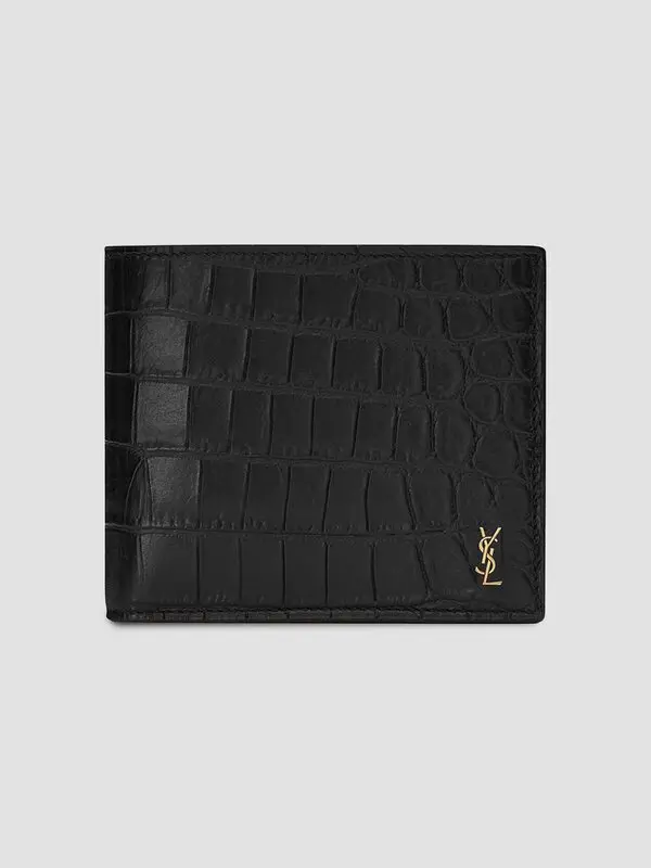 Saint Laurent Tiny Cassandre East-west Wallet With Coin Purse