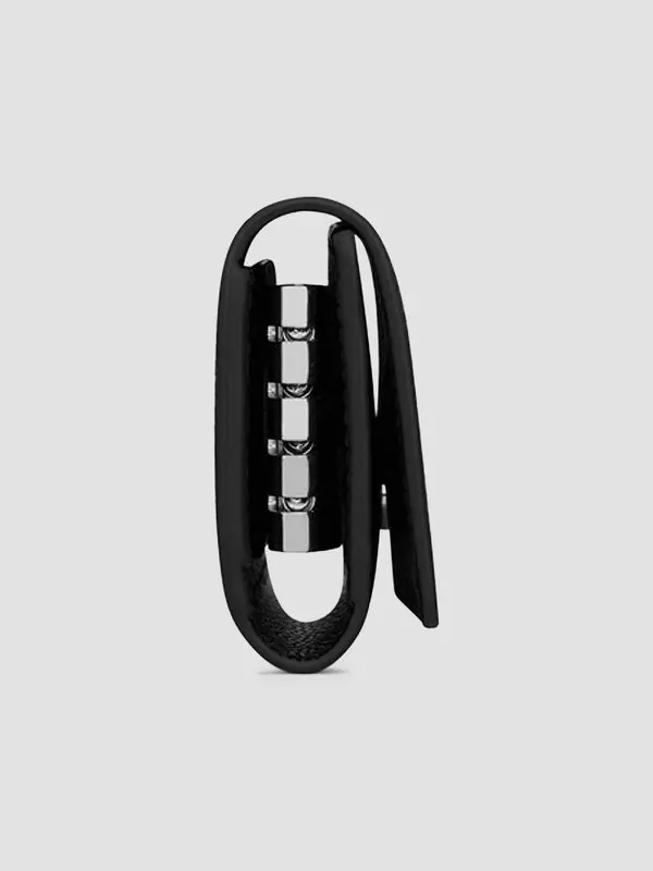 Saint Laurent Slim Key Pouch In Grain De Poudre Leather