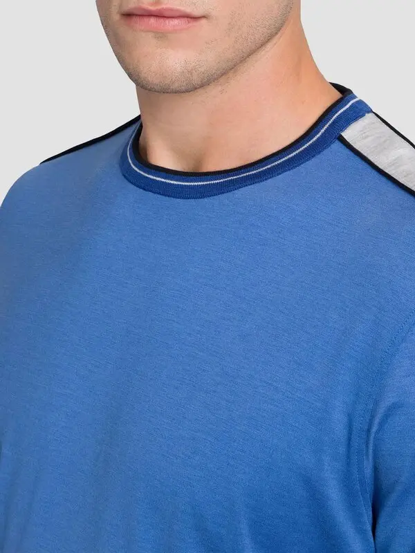 Stefano Ricci Silk And Cotton Crewneck Sweater - Blue