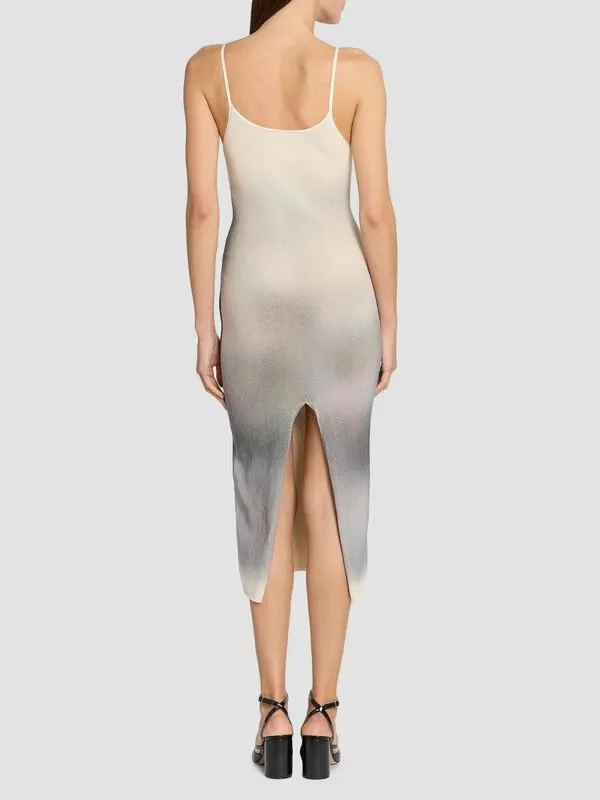 MAISON MARGIELA Floral Knit Cotton Midi-dress