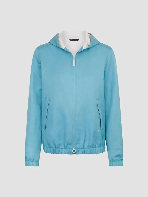 Stefano Ricci Linen And Silk Hooded Jacket