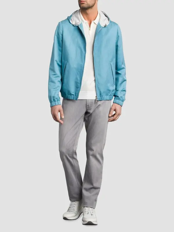Stefano Ricci Linen And Silk Hooded Jacket