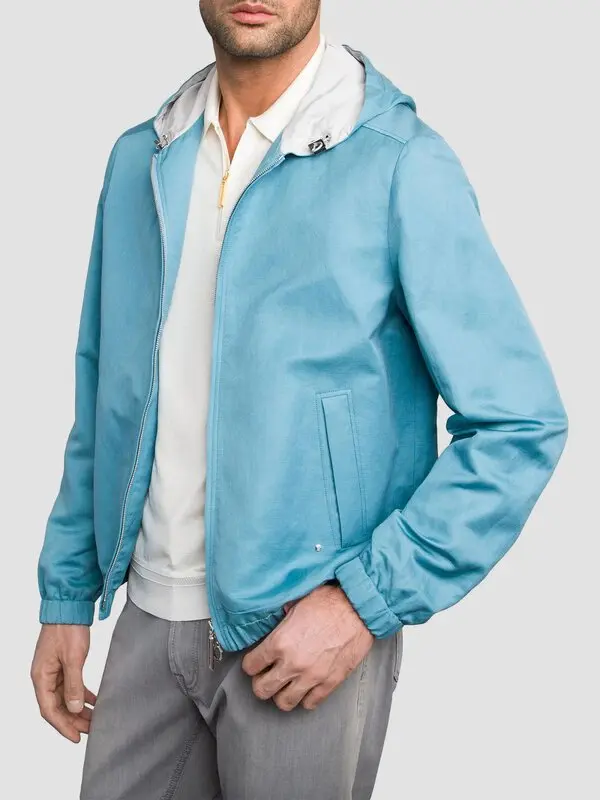 Stefano Ricci Linen And Silk Hooded Jacket