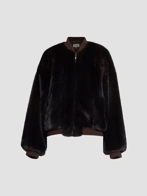MAISON MARGIELA Sports Faux Fur Jacket