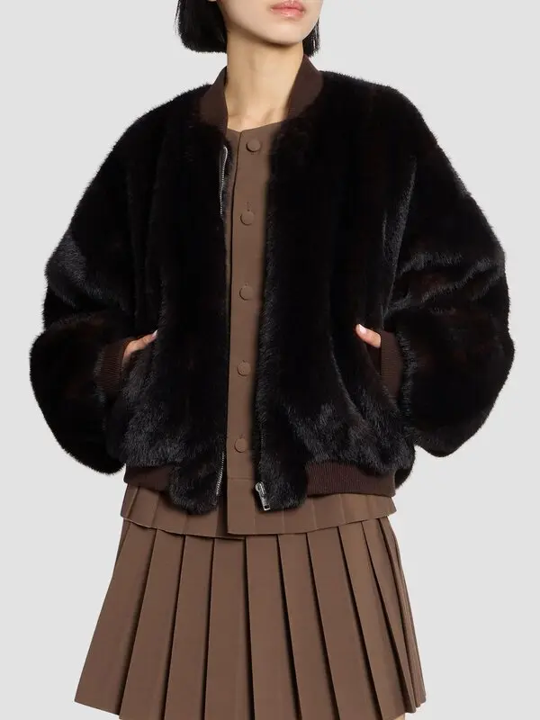 MAISON MARGIELA Sports Faux Fur Jacket